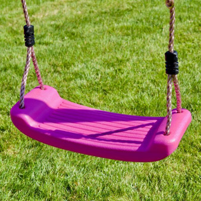 Rebo Wooden Garden Swing Set with 2 Swings - Venus Pink