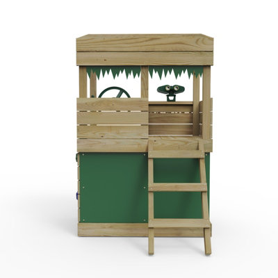 Rebo Wooden Lookout Tower Playhouse with 6ft Slide