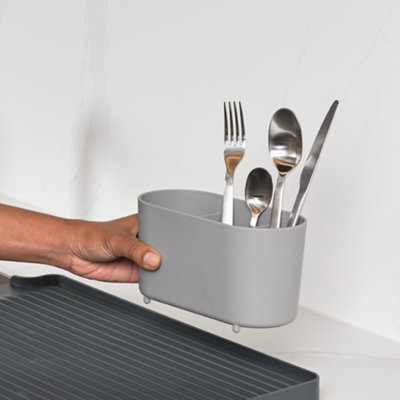 ReBorn Large Recycled Draining Rack - Dark Grey Kitchen Dish Drainer ...