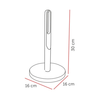 ReBorn Recycled Kitchen Roll Holder - Dark Grey - Elegant & Functional ...