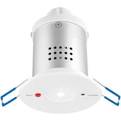 Recessed Emergency Ceiling Downlight - 3W Daylight White LED - Self ...