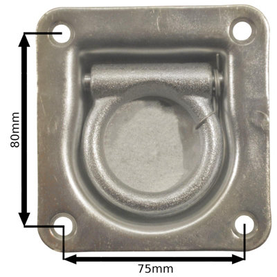Recessed Flush Fit Tie Downs Cargo Lashing Eye Rings Anchor Trailers ...