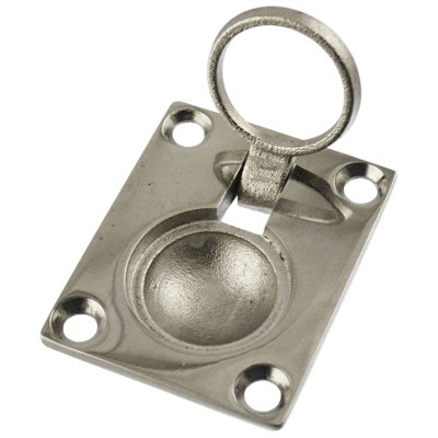 Recessed Lift Ring Flush Pull Handle 40 x 35mm Polished Marine Grade ...