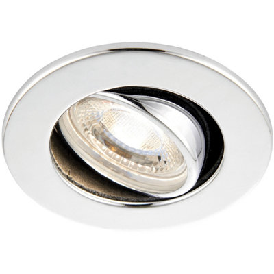 Recessed Tiltable Ceiling Downlight - Dimmable 8.5W Cool White LED ...