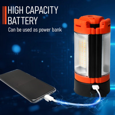 Rechargeable Cordless LED Work Light with Tripod Stand Emergency Light ...