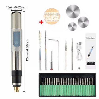 Rechargeable Electric Engraving Pen Micro Carving Engraver Machine DIY ...