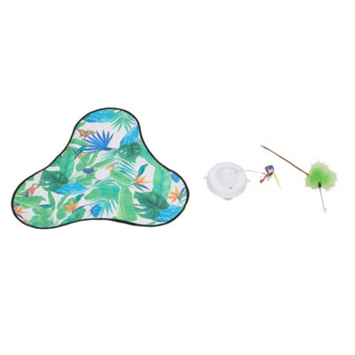 RECHARGEABLE INTERACTIVE AUTOMATIC CAT TEASER CAT TOY WITH 3 MODES