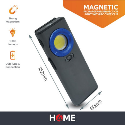 Rechargeable LED Inspection Light with Pocket Clip