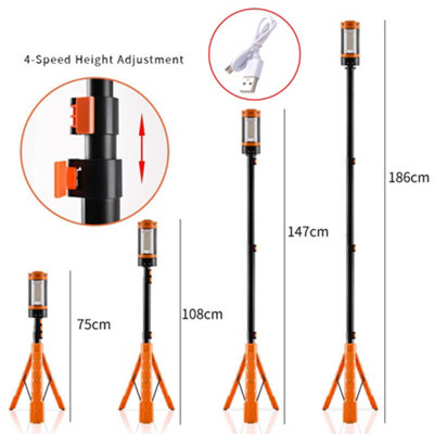 Rechargeable LED Work Light & Camping Lantern with Tripod Stand, 2500 ...