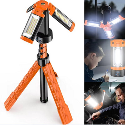Rechargeable LED Work Light & Camping Lantern with Tripod Stand, 2500 ...