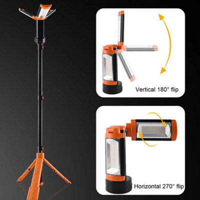 Rechargeable LED Work Light & Camping Lantern with Tripod Stand, 2500 ...
