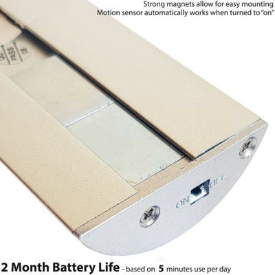 Rechargeable Magnetic LED Strip Light with PIR Motion Sensor - Ideal ...