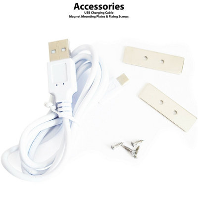 Rechargeable Magnetic LED Strip Light with PIR Motion Sensor - Ideal ...