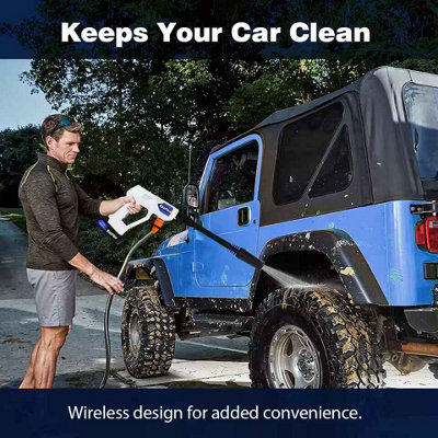 Rechargeable Portable Jet Washer, High-Pressure 6-in-1 Nozzle for Cars ...