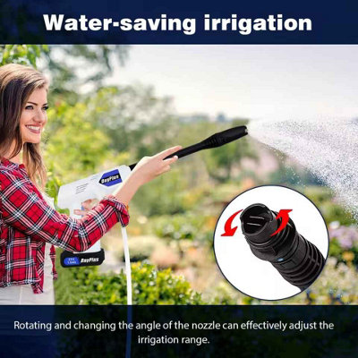 Rechargeable Portable Jet Washer with 2 battery ,6 in 1 Nozzle for Cars ...