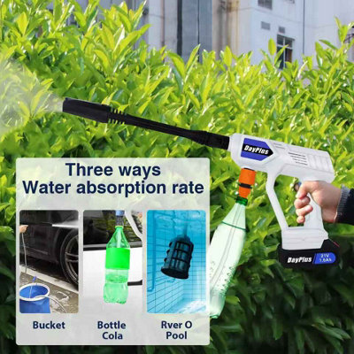 Rechargeable Portable Jet Washer with 2 battery ,6 in 1 Nozzle for Cars ...