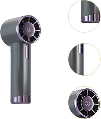 Rechargeable Turbo Mini Fan Compact Design Adjustable SpeedsPerfect ...