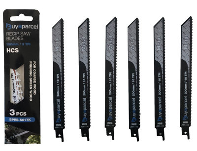 Reciprocating Sabre Saw Blades S1118BF 200mm 10 TPI HCS Metal Aluminium ...