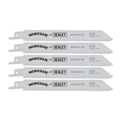 Reciprocating Saw Blade 150mm Length 14tpi Bi Metal Pack of 5 by Ufixt