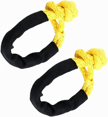 Recovery Soft Shackles 57000 lbs Capacity 1/2 by 22 Inch 2 Piece Kit/Yellow