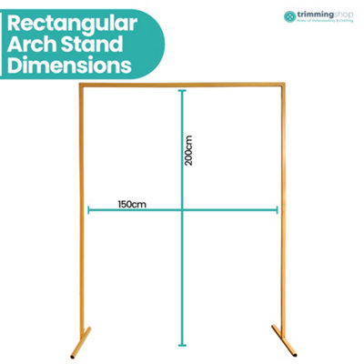 Rectangle Arch Stand Metal Backdrop Stand Garden Arbors - 150cm x 200cm ...