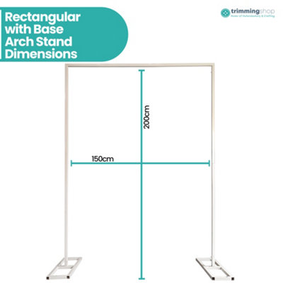 Rectangle Arch Stand Metal Backdrop Stand with Base Garden Arbors - 1 ...