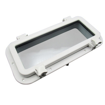 Rectangle Marine Ship Porthole Window in White (400MM x 200MM Boat ...