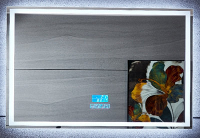 Rectangle Smart Mirror with Bluetooth - Inlayed Light - 70cm x 90cm