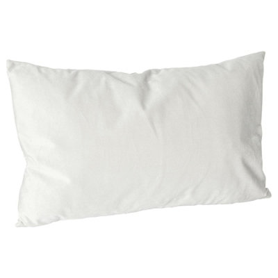 Rectangle Velvet Cushion - 60cm x 40cm - Cream | £10 at B&Q