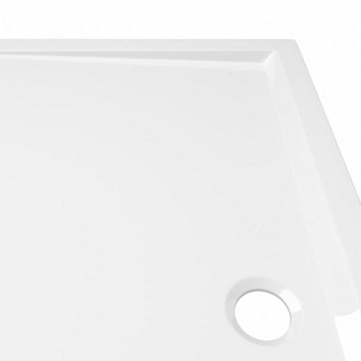 Rectangular ABS Shower Base Tray White 70x120 cm