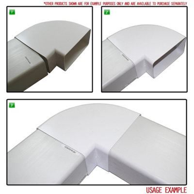 Rectangular Ducting 180mm X 90mm - Horizontal Bend 90 Degree