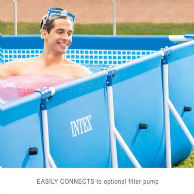 Rectangular Frame pool with Filter Pump and Ladder 450 X 220 X 84cm