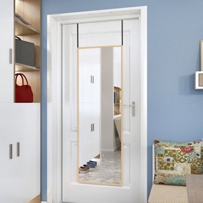 Rectangular Full Length Framed Mirror Wall Mounted or Over Door Mirror ...