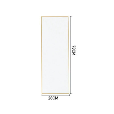 Rectangular Full Length Framed Mirror Wall Mounted or Over Door Mirror ...