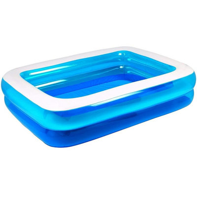Rectangular Inflatable Swimming Pool Family Paddling Pool for Garden ...