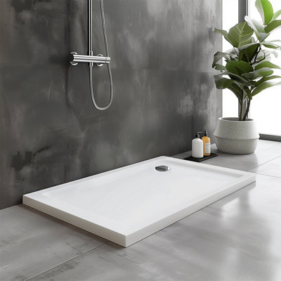 Rectangular Low Profile Anti Slip Shower Tray - 1400x900mm