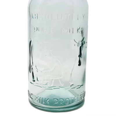 Recycled Glass Creative Entertaining Kitchen Dining Absolute Milk Bottle 1L