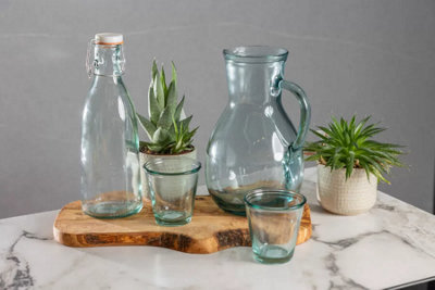 Recycled Glass Kitchen Dining Room Home Décor Classic Bottle 1 L - 27cm (H)