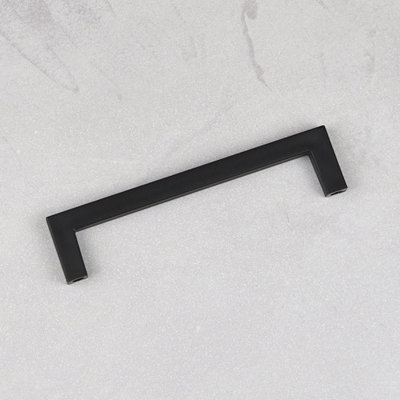 Recycled Plastic Black D-Bar Handle 128mm Bathroom Door Drawer Pull ...