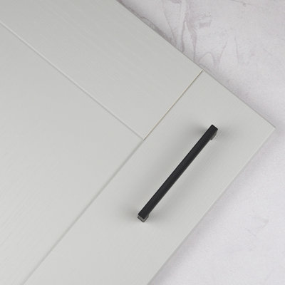 Recycled Plastic Black D-Bar Handle 128mm Bathroom Door Drawer Pull ...