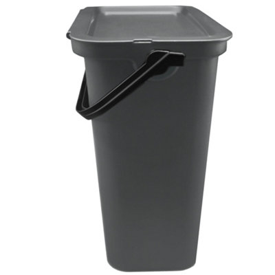 Recycling Bin Food Bin with Handle Slim Kitchen Bin with Lift Top Lid ...