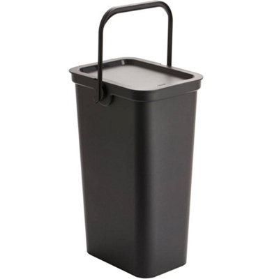 Recycling Bin with Handle 40L Plastic Slim Kitchen Bin with Lift Top ...