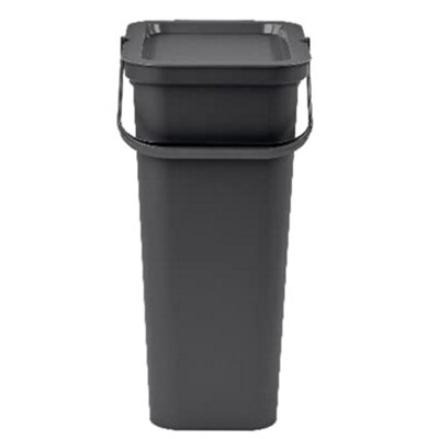 Recycling Bin with Handle 40L Plastic Slim Kitchen Bin with Lift Top ...