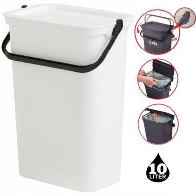 Recycling Food Bin Washing Powder Storage Bin with Locking Handle Slim ...