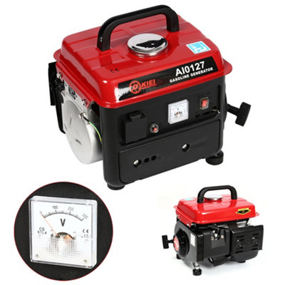 Red 4L Gasoline Petrol Powered Electric Generator Portable Power ...