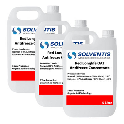 Red Antifreeze Concentrate Coolant Long Life Red Coolant G12+ Engine ...