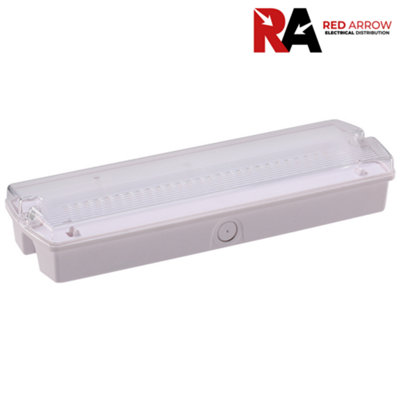 Red Arrow Emergency Maintained/Non-Maintained LED Bulkhead | DIY at B&Q
