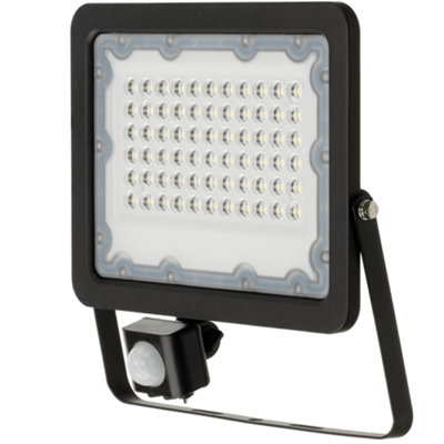 Red Arrow LED Floodlight 50W with PIR and Integrated LEDs | DIY at B&Q