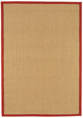 Red Bordered Plain Modern Easy to clean Rug for Dining Room Bed Room ...