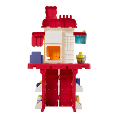 Red Children Pretend Supermarket Shopping Playset with 38-Piece Toy ...